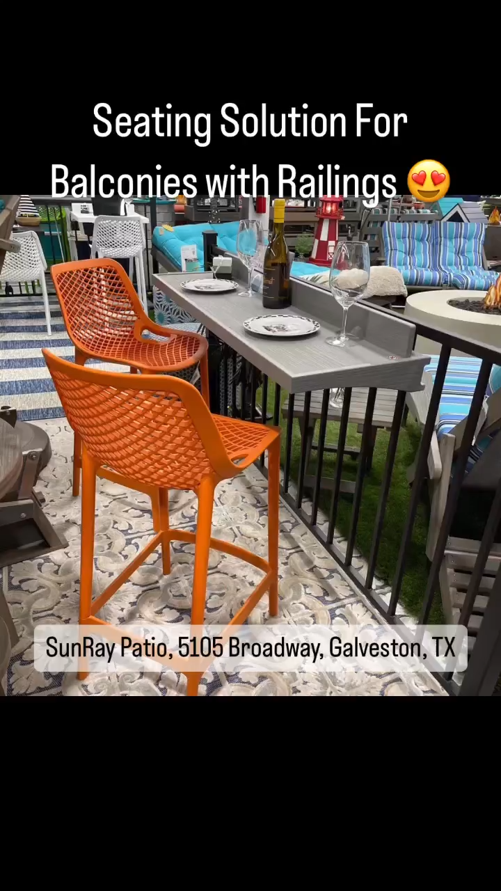 Balconista Seating for Balconies with Railing – Sunray Patio Furniture